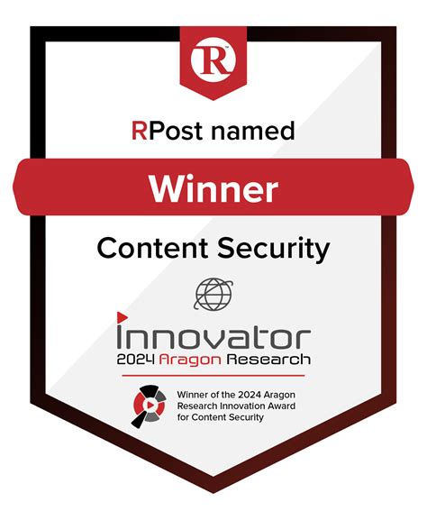 Rpost Wins 2024 Aragon Research Innovation Award For Content Security