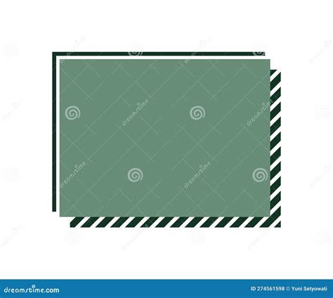 Green Geometric Text Box With Stripes Png For Quote And Message Frame