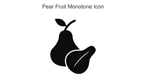 Pear Fruit Monotone Icon In Powerpoint Pptx Png And Editable Eps Format PPT Sample