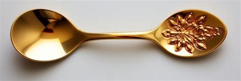 Premium Ai Image Elegance Defined Gold Spoon On White Background