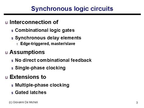Sequential Logic Synthesis Giovanni De Micheli Integrated Systems