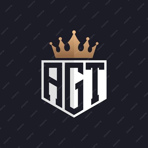Premium Vector Luxury Agt Logo With Crown Elegant Initials Agt Letter Logo For Exclusive