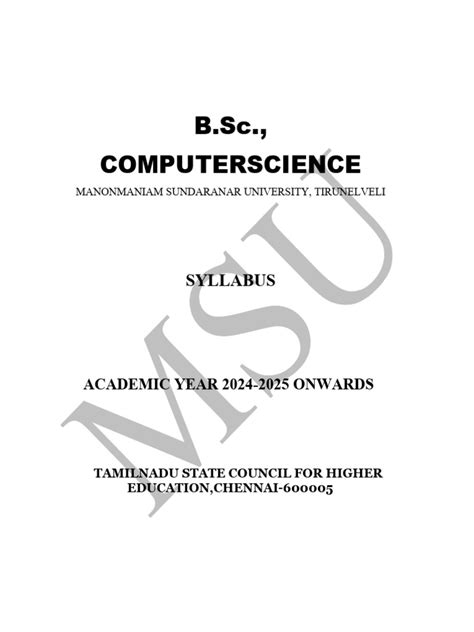 Bsccomputerscience Pdf Computer Science Science
