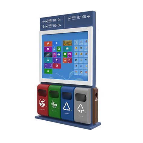 Single Side Poster Scrolling Window Advertising Lightbox With Trash Bin