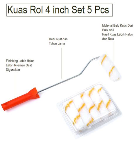 Kuas Roll Cat Tembok Set Pcs Kuas Cat Tembok Model Rol Set Pcs Lazada Indonesia
