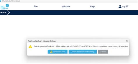 Solved Issue To Select Touchfgx 4 24 1 Version In Cubemx Stmicroelectronics Community