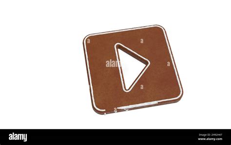 3d Rendering Of Gingerbread Cookie In Shape Of Symbol Of Caret Square