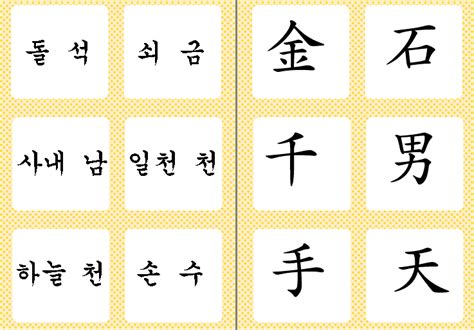 [ 한자 진흥회 ] 한자 자격 시험 7급 배정한자 단어 카드 자료 엄마표 무료 다운 네이버 블로그