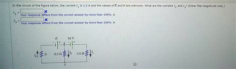 solved in the circuit of the figure below the current i is 1 2 a and