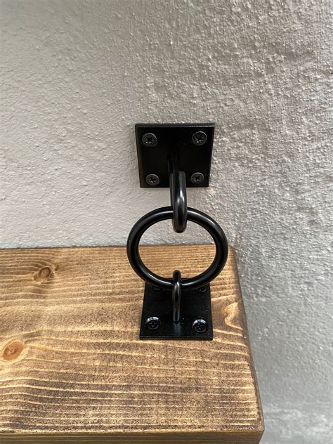 Rustic Industrial Shelf Brackets Hook And Ring Etsy Australia
