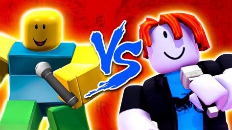 Noob Vs Bacon Hair Roblox Batalha De Rap Youtube