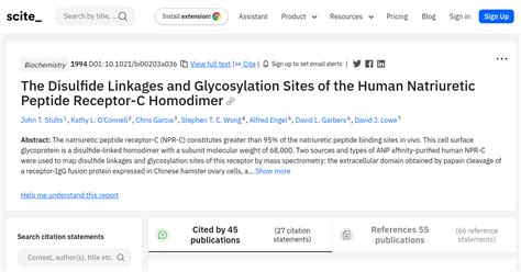 The Disulfide Linkages And Glycosylation Sites Of The Human Natriuretic Peptide Receptor C