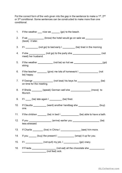 All Conditionals First Second Th English Esl Worksheets Pdf And Doc