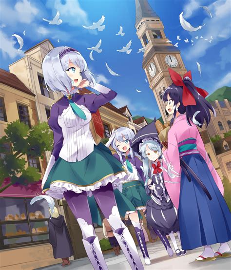 Linse Shileska Else Shileska Kokonoe Yae And Leen Isekai Wa Smartphone To Tomo Ni Drawn By