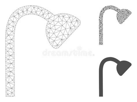 Shower Pipe Vector Mesh Wire Frame Model And Triangle Mosaic Icon Stock Vector Illustration Of