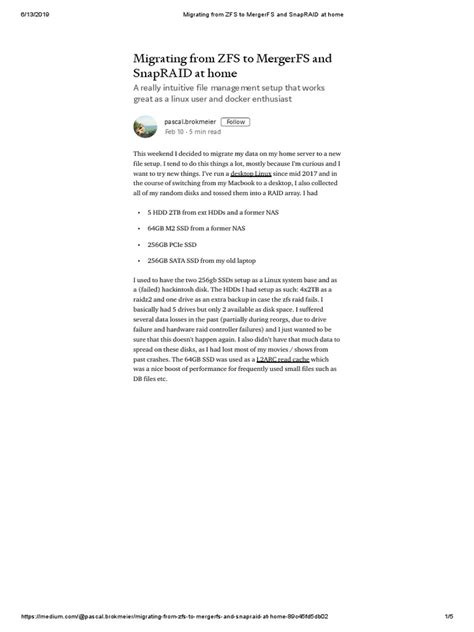 migrating from zfs to mergerfs and snapraid at home a guide to transitioning file storage