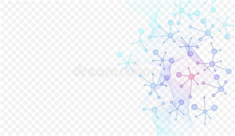 Molecular Abstract Structure Background Scientific Vector Illustration With Molecule Dna Stock