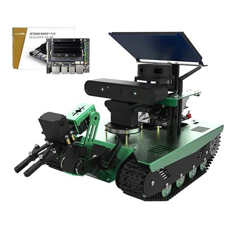 Buy Yahboom Jetson Nano Ai Robotic Kit With Silan A1 Radar Ros Smart Tank Car Diy Robot Arm Kit