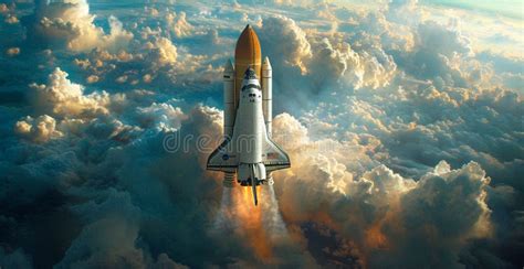 Launching A Nasa Spacecraft Into Space From Earth Rocket Flying To Mars Moon Iss Ai