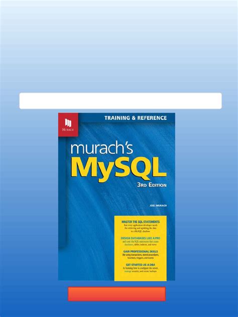 Murach S Mysql 3rd Edition Joel Murach Complete Download Pdf My Sql Databases