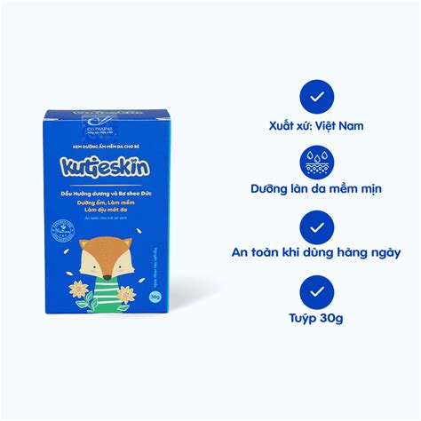 Kem dưỡng ẩm mềm da cho bé Kutieskin Tuýp g