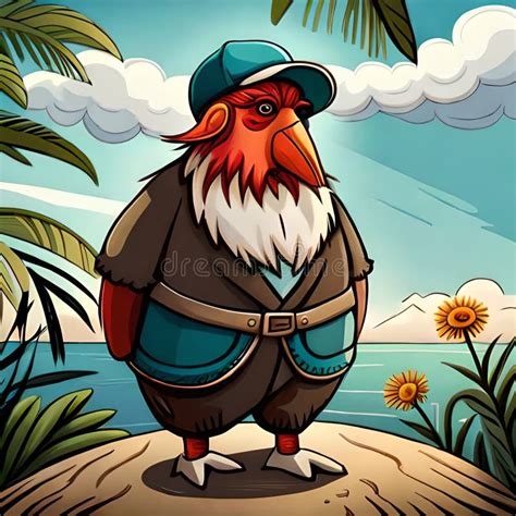 A Cute Funny Pegion Portrait Stock Illustration Illustration Of