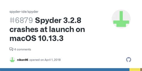 Spyder Crashes At Launch On MacOS Issue Spyder Ide Spyder GitHub