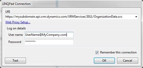 How To Connect To Crm Dynamics Online Odata Endpoint Linqpad Stack