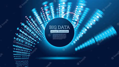 Premium Vector Big Data Futuristic Science Background With Copy Space