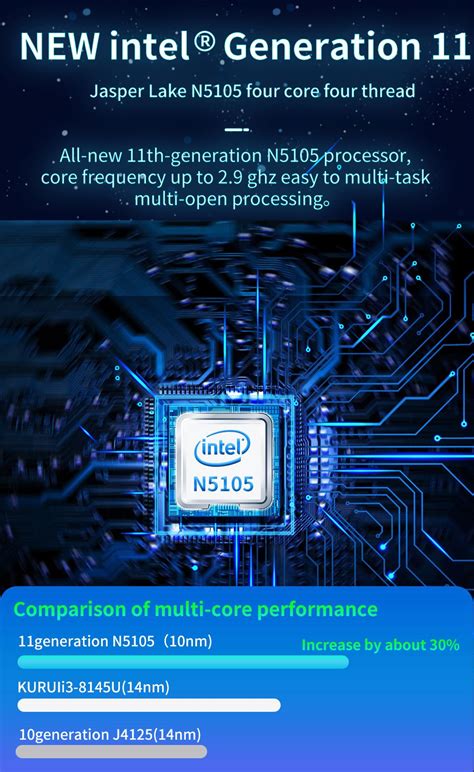 JX1 MINI PC Windows 11 Pro 4K Mini PC Intel N5105 WIFI6 Gigabit LAN EU