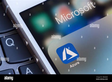 Azure Mobile App Icon Closeup Microsoft Azure Is A Cloud Computing