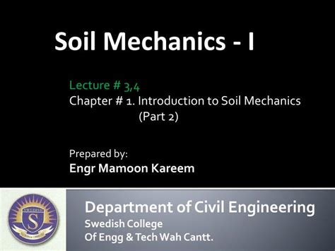 PPT Soil Mechanics I PowerPoint Presentation Free Download ID
