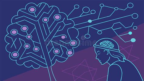 Brain And Data Flow Artificial Intelligence And Data Processing Vector