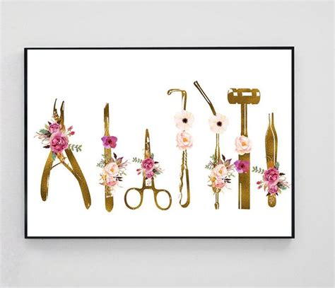 Surgical Tools Print Medical Art Surgeon Office Decornurse T
