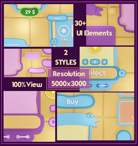3d Ui Design Elements Asset For Game Developers By Acrock