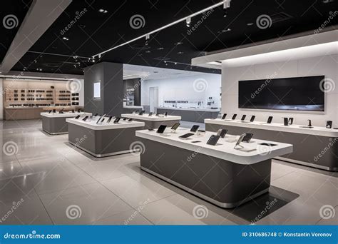 Modern Electronics Store Interior With Sleek Design And Technology