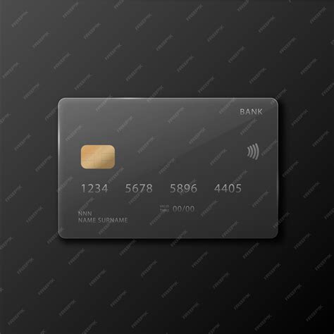 Premium Vector Credit Card On A Black Background Realistic Bank Card