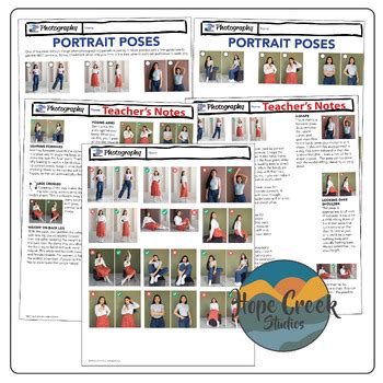 Art Photography Portrait Poses Guidelines Tips Worksheet Handout Activity