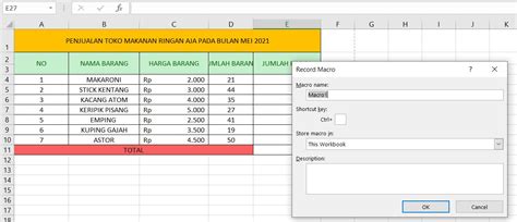 Membuat Mengedit Menjalankan Dan Menghentikan Macro Di Msexcel