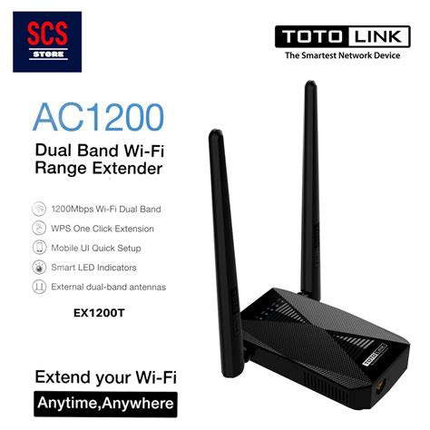 Totolink Ex1200t Ac1200 Dual Band Wifi Extender Shopee Malaysia