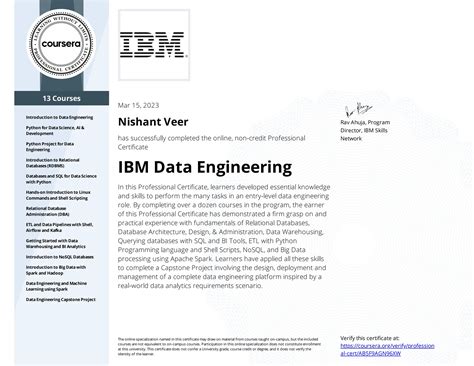 Ibm Data Engineering Certification Passed Pdf Databases Computer Software And Applications