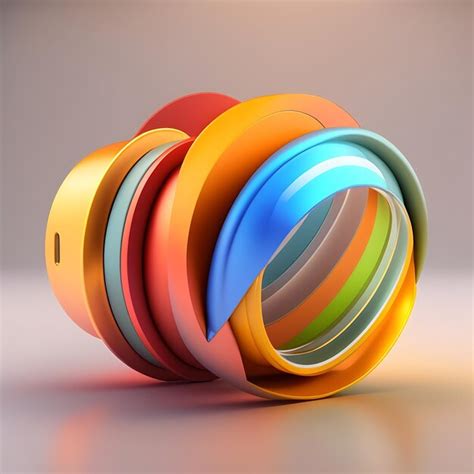 Premium Ai Image Colorful 3d Different Object On Plain Background