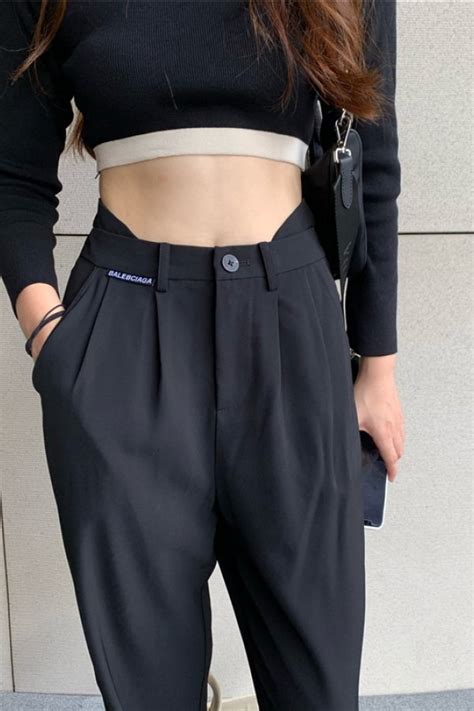 스트레이트 루즈 와이드 레그 팬츠