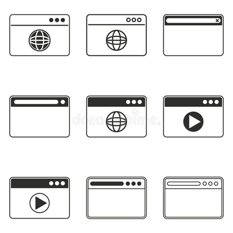 Browser Icon Set Stock Vector Illustration Of Digital 83125964