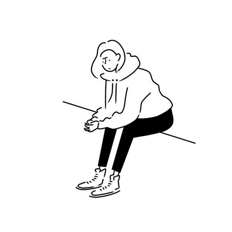 极简手绘简笔画人物ins风盐系插画临摹日本长场雄素材黑白线稿 极简手绘简笔画人物ins风盐系插画临摹日本长场雄素材黑白线稿