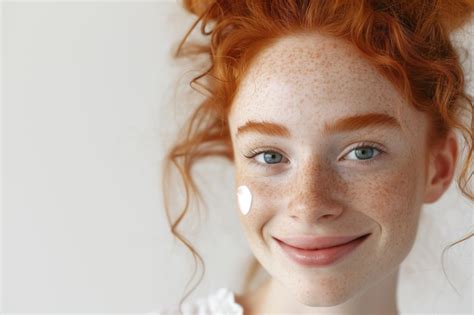 Premium Photo Portrait Of Beautiful Young Redhead Woman With A Drop
