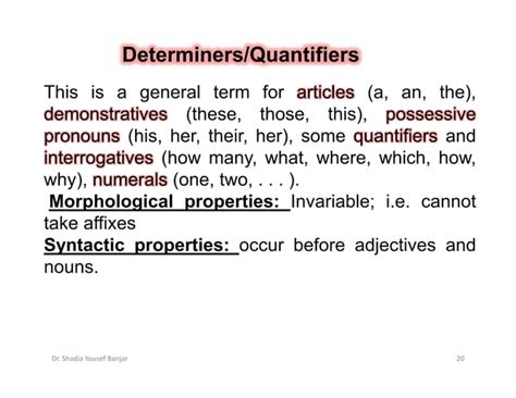 Syntactic Categories By Dr Shadia Yousef Banjarppt Compatibility