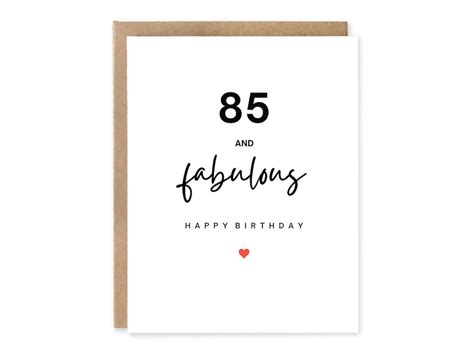 85th Birthday Card Handmade Greeting Card Etsy