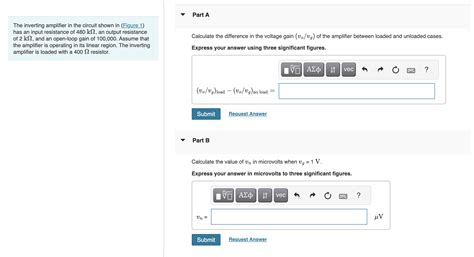 Solved The Inverting Amplifier In The Circuit Shown In