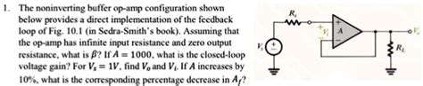 solved the non inverting buffer op amp configuration shown below provides a direct
